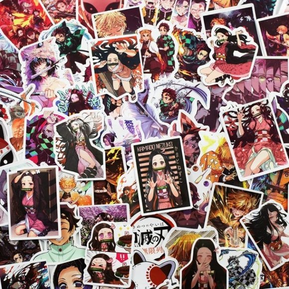 Other | 30 Stickers Demon Slayer Anime Manga Waterproof Tanjiro Nezuko ...